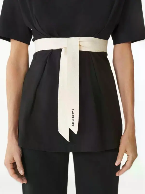 LANVIN Tie-detail Top - Black
