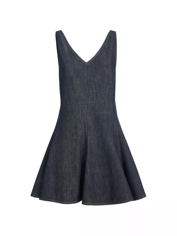 Brunello Cucinelli Cotton Denim-effect Twill Mini Dress - Blue