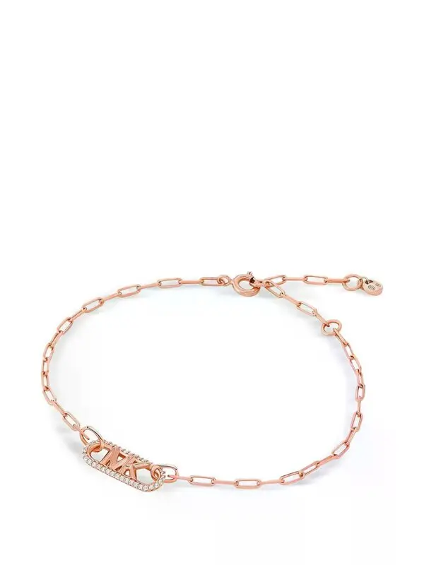 Michael Kors Logo-charm Chainlink Bracelet - Pink