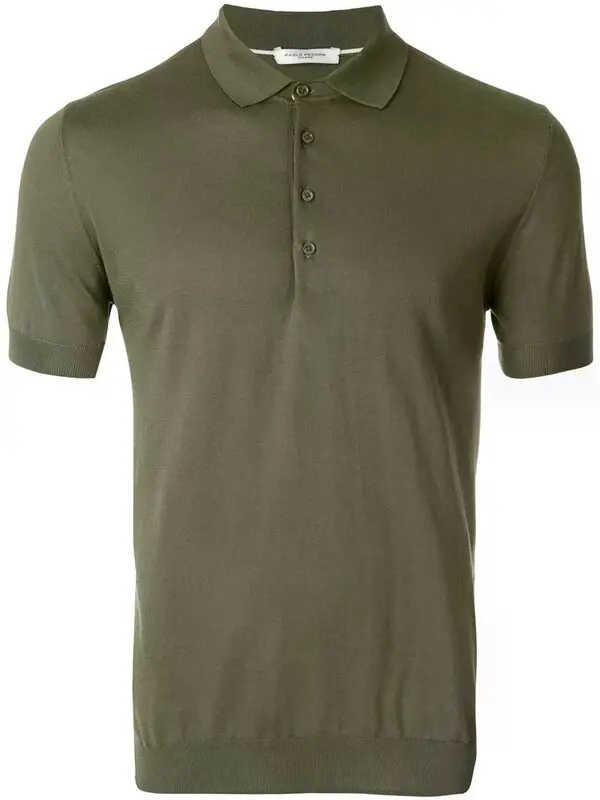 PAOLO PECORA Short Sleeve Polo Shirt - Green