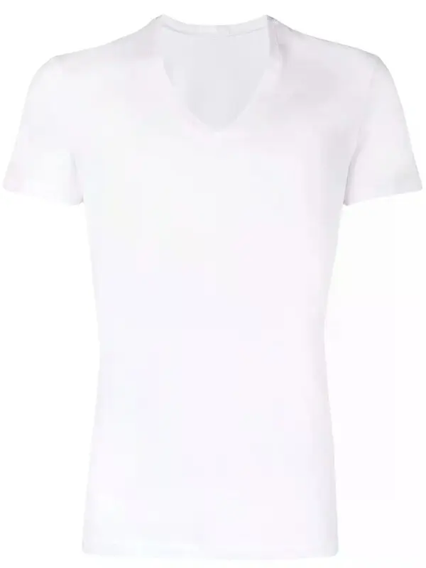 La Perla Plain V-neck T-shirt - White