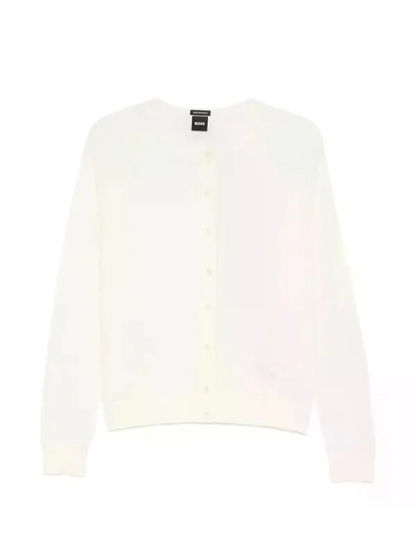 BOSS Fonami Buttoned Cardigan - Neutrals