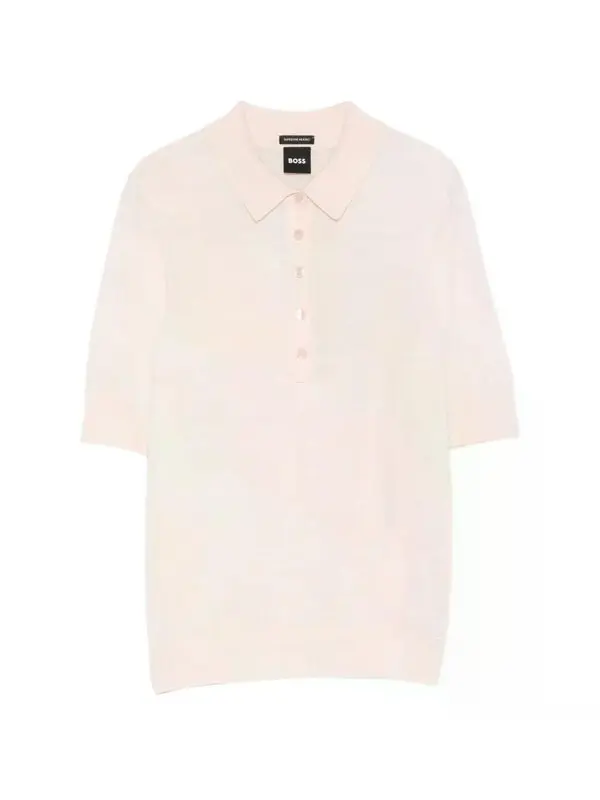 BOSS Fidenka Buttoned Polo Shirt - Pink