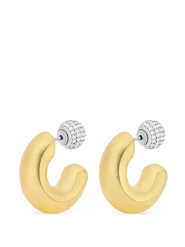 Michael Kors Beaded-hoop Earrings - Gold