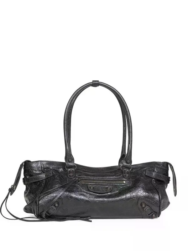 Balenciaga Le City Zip-up Shoulder Bag - Black