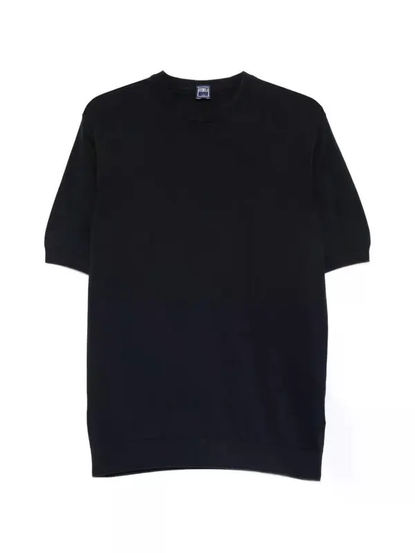 Fedeli Crew Neck Short-sleeve T-shirt - Blue