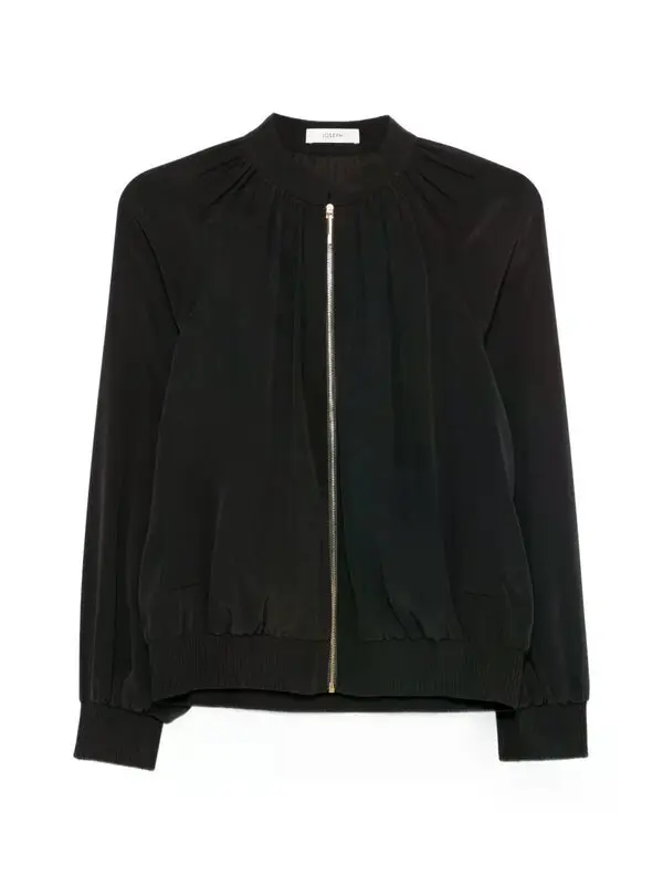 JOSEPH Zip Bomber Jacket - Black