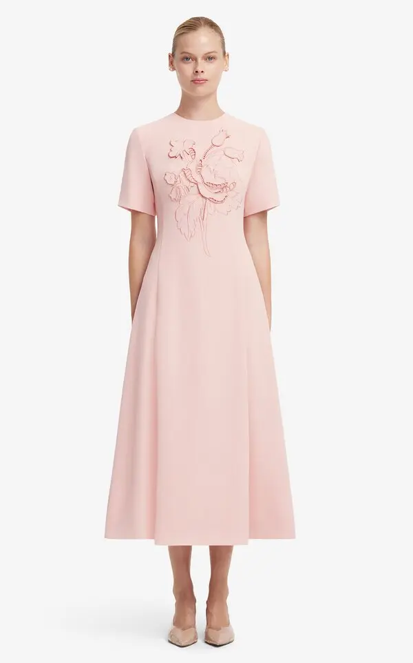 LEO LIN Caroline Applique Midi Dress