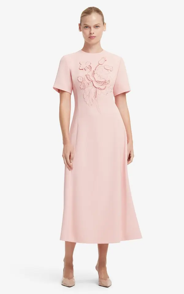 LEO LIN Caroline Applique Midi Dress