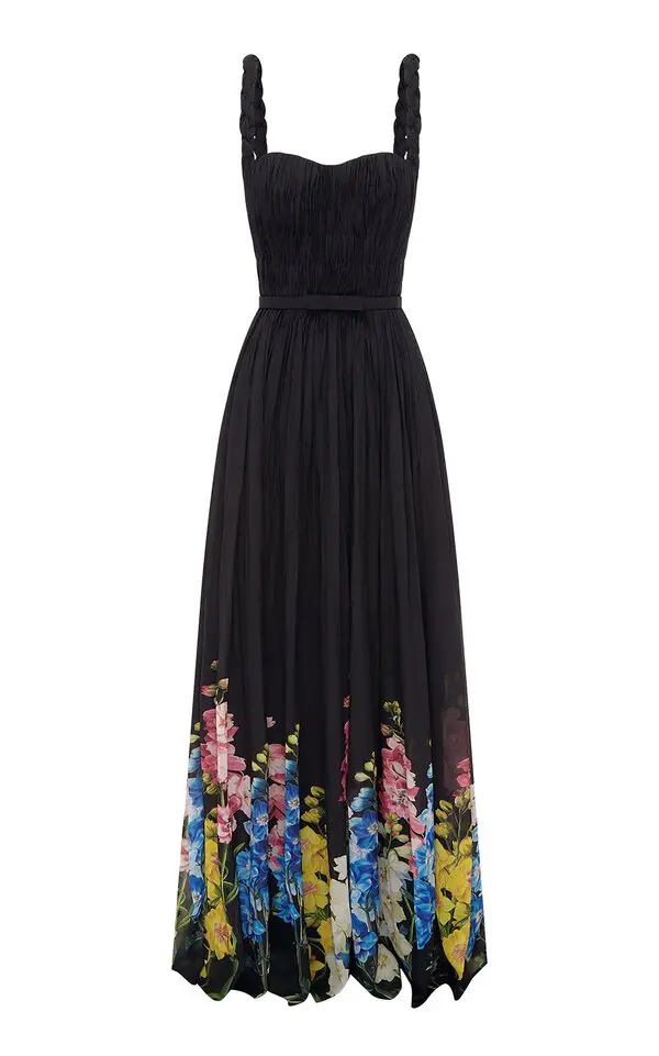 LEO LIN Angelina Ruffled Maxi Dress - Black