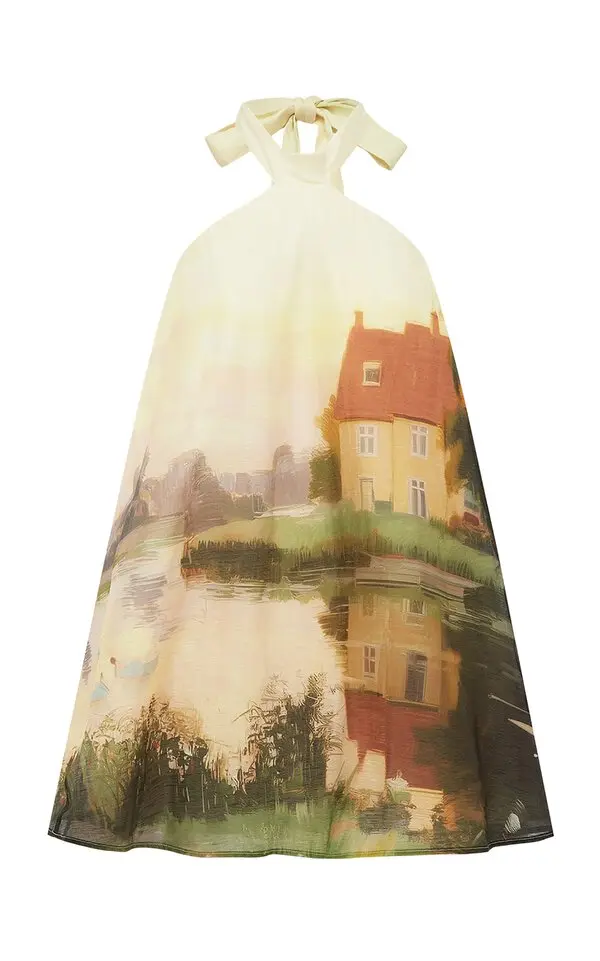 LEO LIN Eloise Halterneck Mini Dress - Print