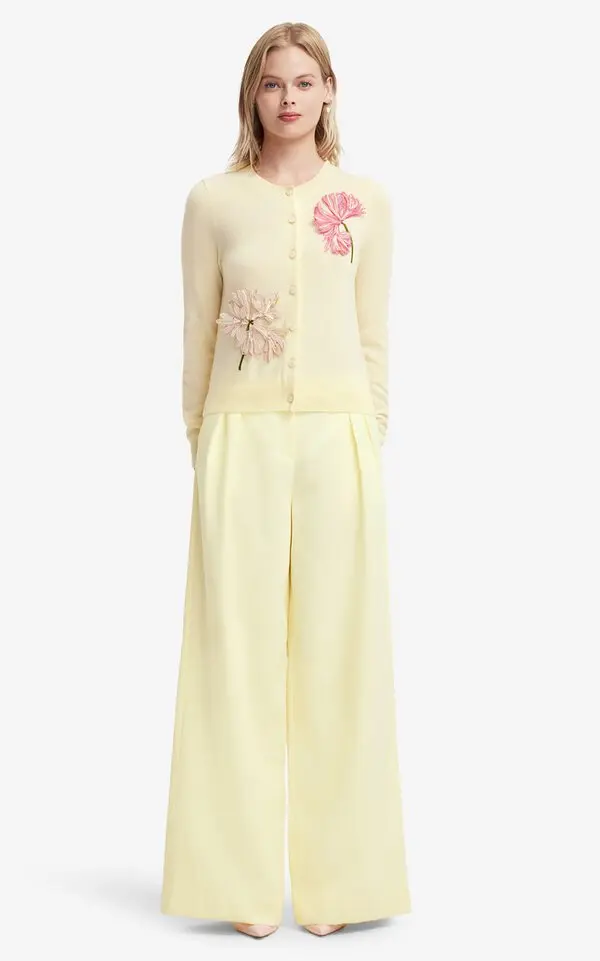 LEO LIN Elisha Wide Leg Pants - Yellow