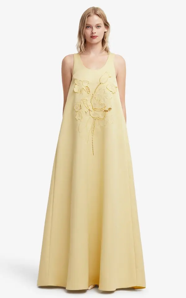 LEO LIN Charlene Applique Gown