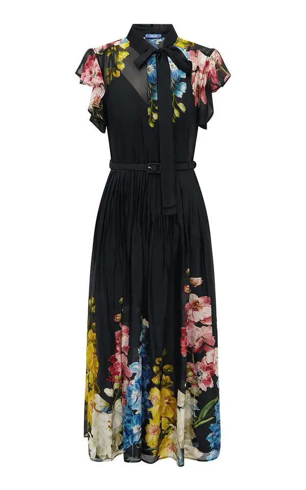 LEO LIN Grace Rayon Midi Dress
