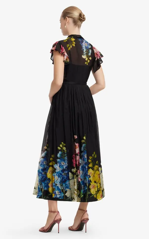 LEO LIN Grace Rayon Midi Dress