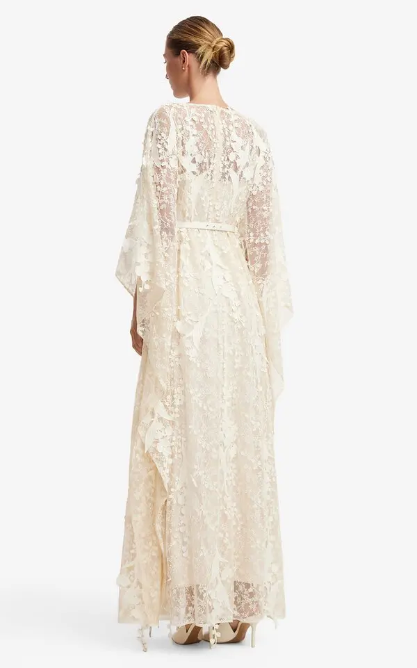 LEO LIN Willow Embellished Lace Kaftan Maxi