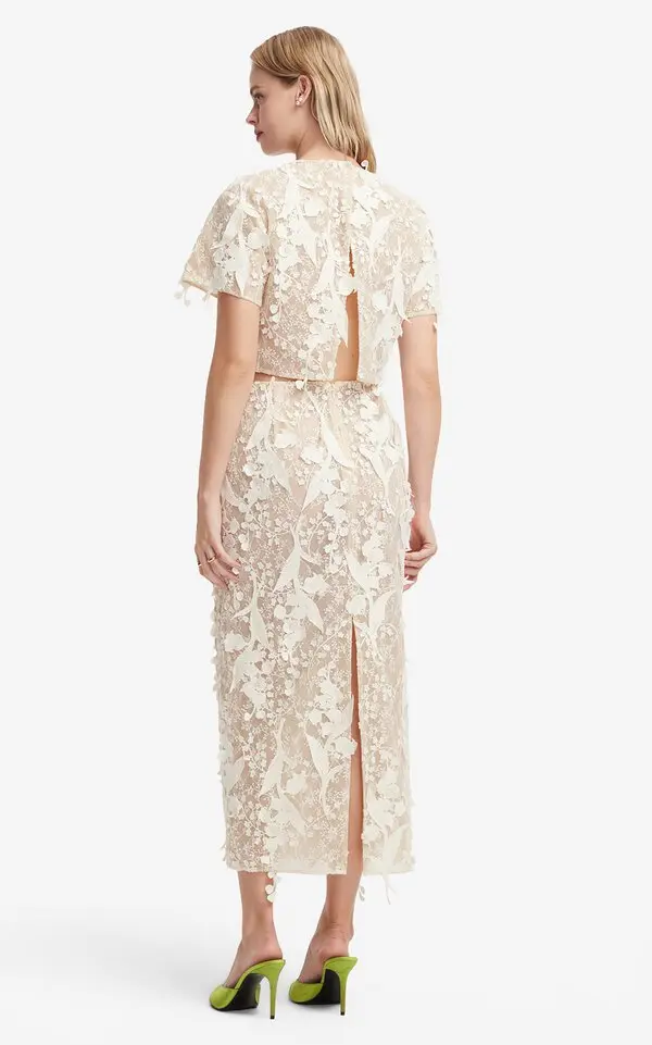 LEO LIN Indie Embellished Lace Top