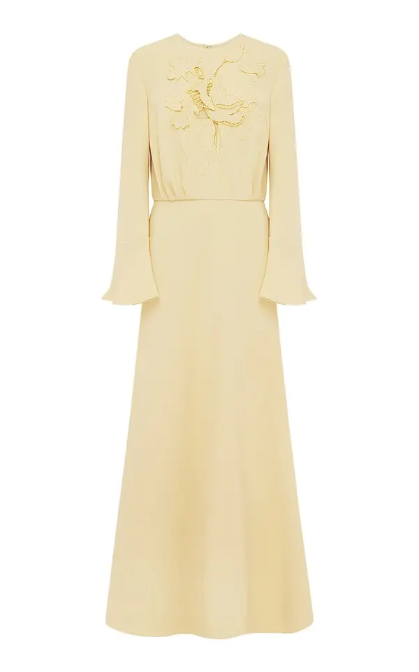 LEO LIN Kinsley Applique Maxi Dress - Yellow