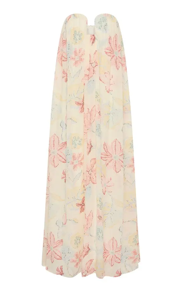 ROAME Cristal Strapless Maxi Dress - Floral
