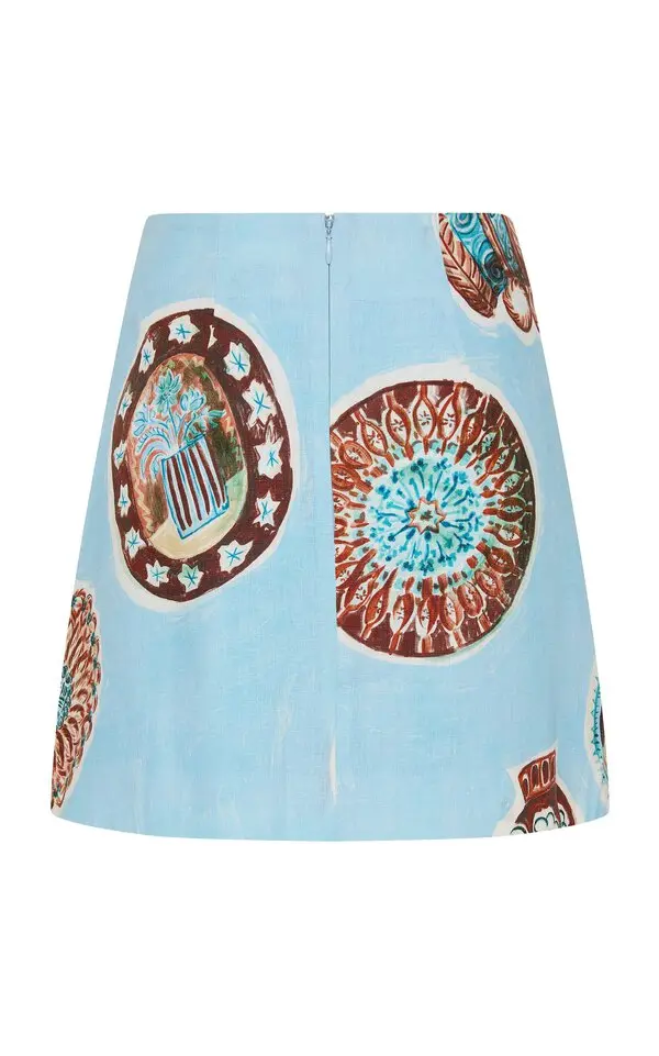 ROAME Myrtle Wrap Linen Mini Skirt