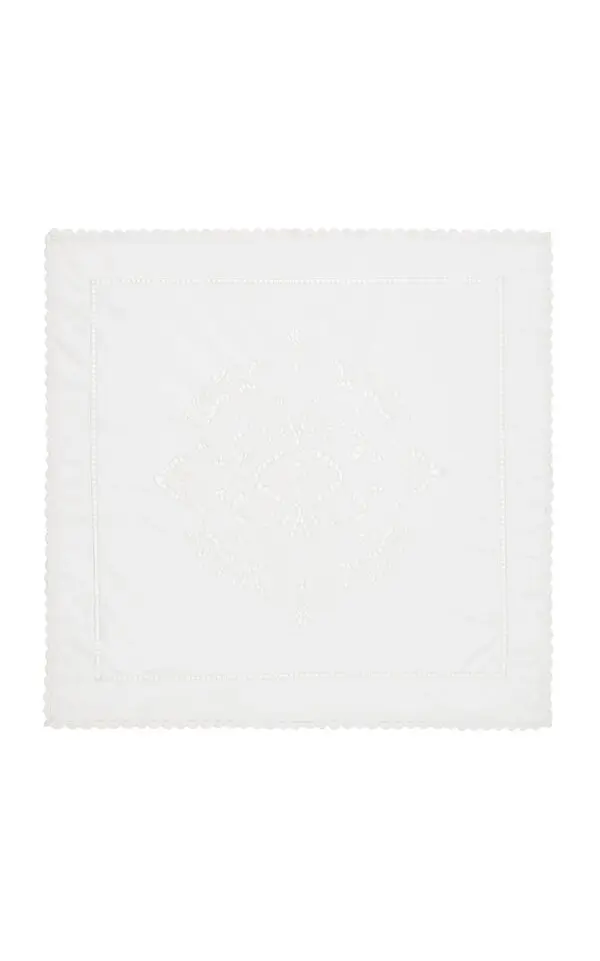 ROAME Bonnie Broderie Anglaise Cotton Scarf - White
