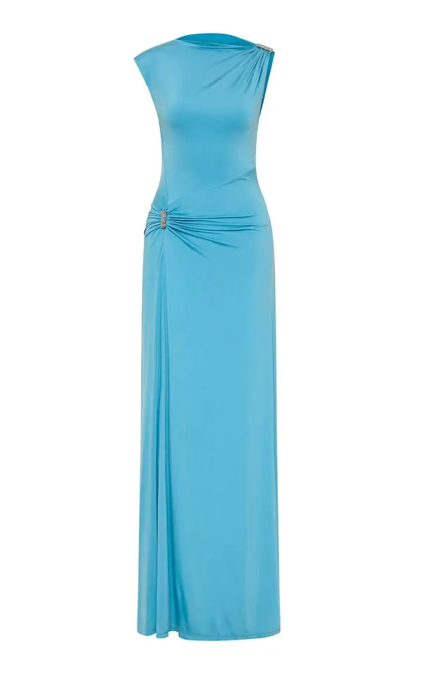 ROAME Gloria Asymmetrical Gown - Turquoise