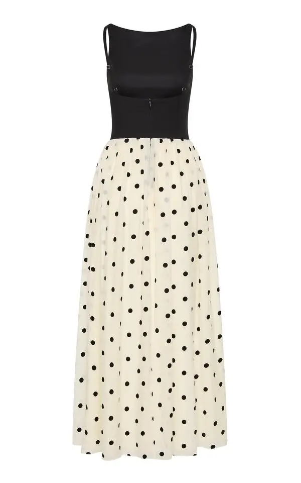 ROAME Pamela Polka Dot Maxi Dress