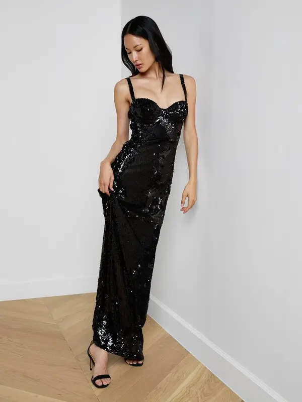 L'Agence Sayla Sequin Gown