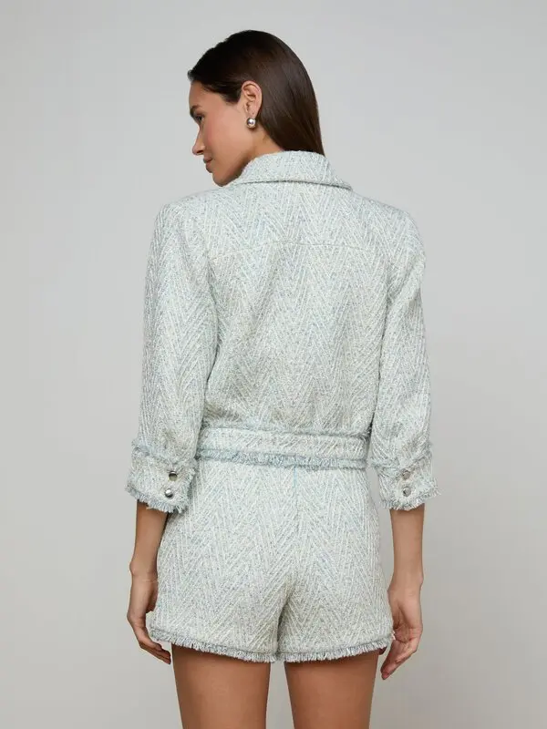 L'Agence Jia Fringed Tweed Jacket