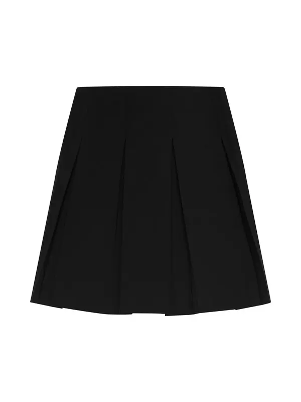 L'Agence Tania Pleated Mini Skirt - Black