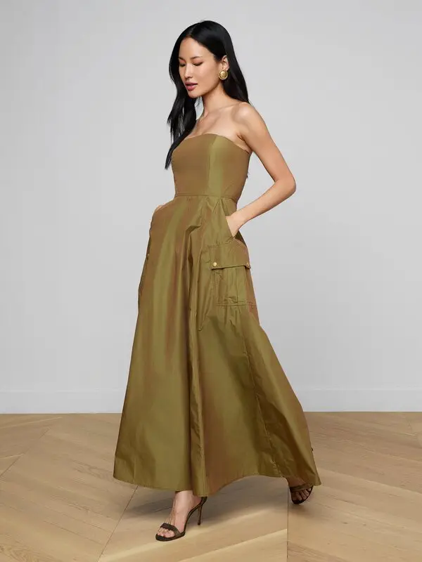 L'Agence Nessa Strapless Gown