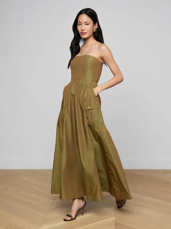 L'Agence Nessa Strapless Gown