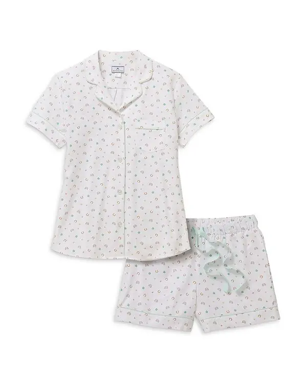 PETITE PLUME Good Luck Charms Twill Short Pajama Set - White