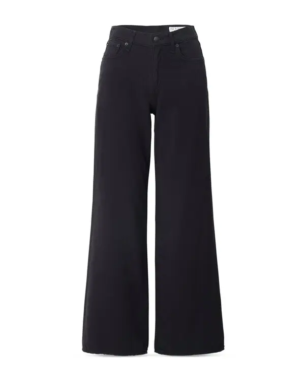Rag & Bone Andi High-rise Wide-leg Jeans - Black