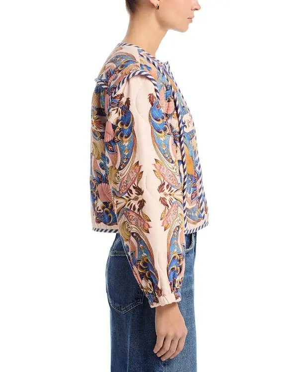 Farm Rio Printed Quilted Jacket