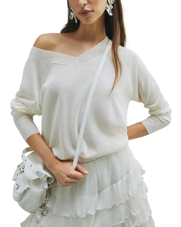 Marella Mlmtubo Tulle Look Sweater - Wool White