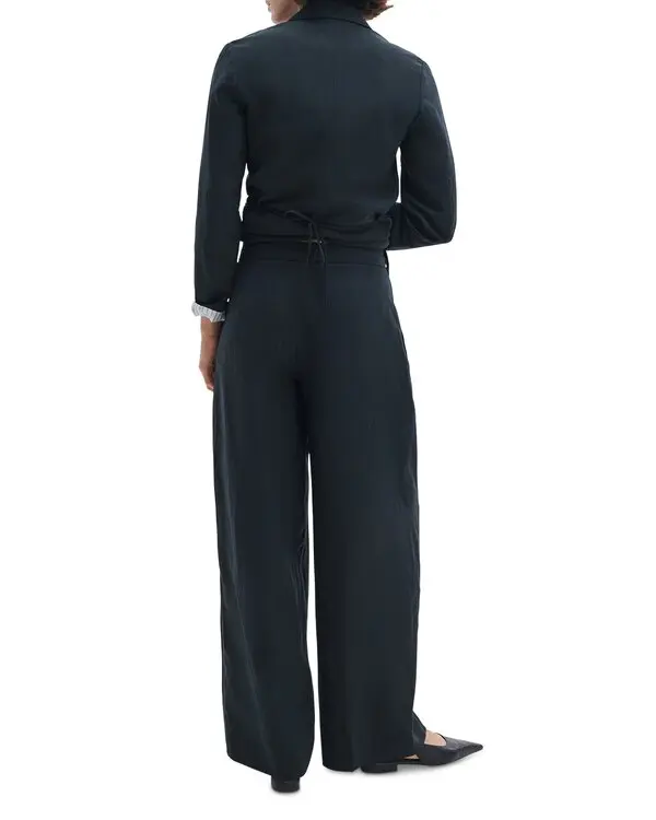 Rag & Bone Chappell Wide Leg Pleated Pants - Black