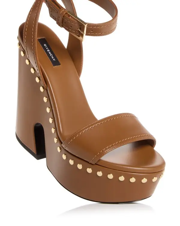 Givenchy Platform Clog Sandals - Tan