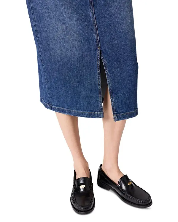 Gerard Darel Janaelle Denim Midi Skirt - Blue