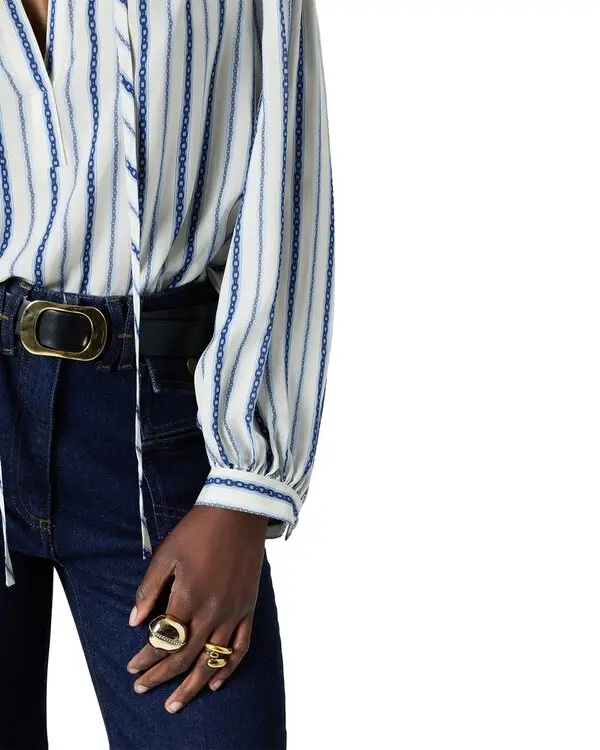 Gerard Darel Cammie Striped Viscose Shirt