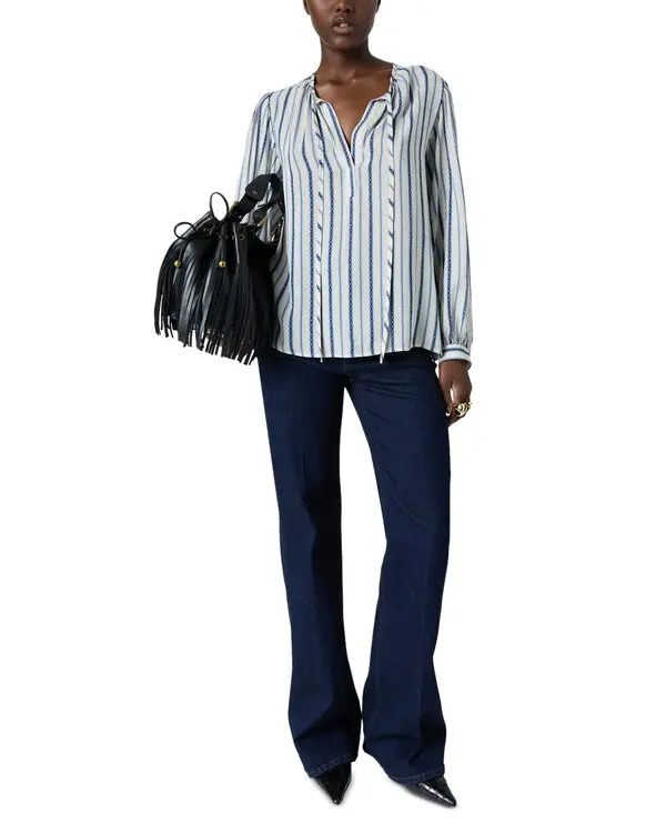 Gerard Darel Cammie Striped Viscose Shirt