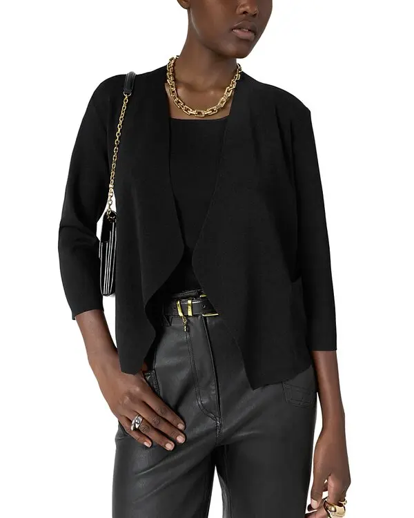 Gerard Darel Lynaya Edge To Edge Cardigan - Black