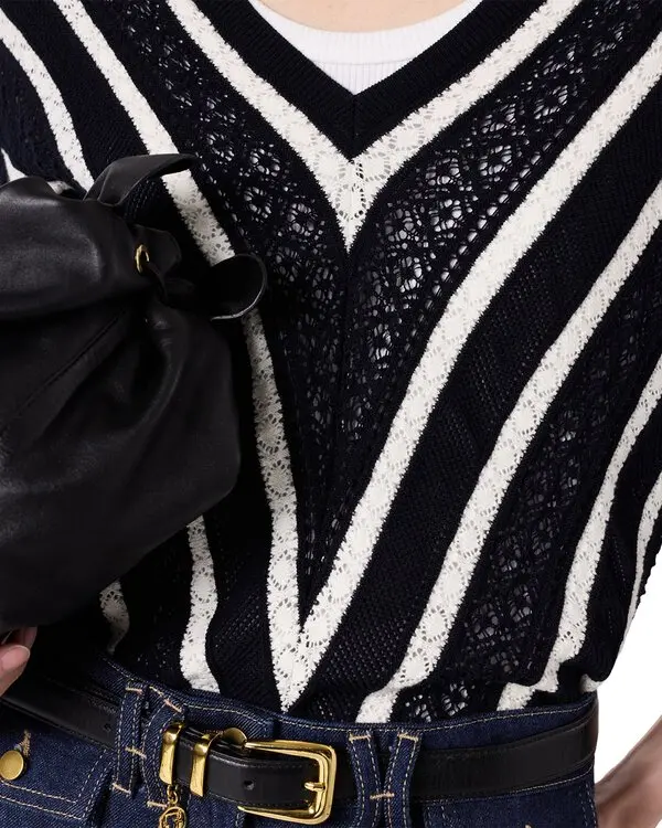 Gerard Darel Loretta V-neck Sweater - Navy