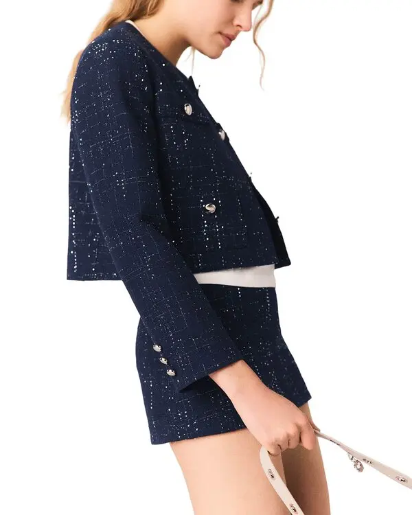 Maje Short Jacket With Patch Pockets