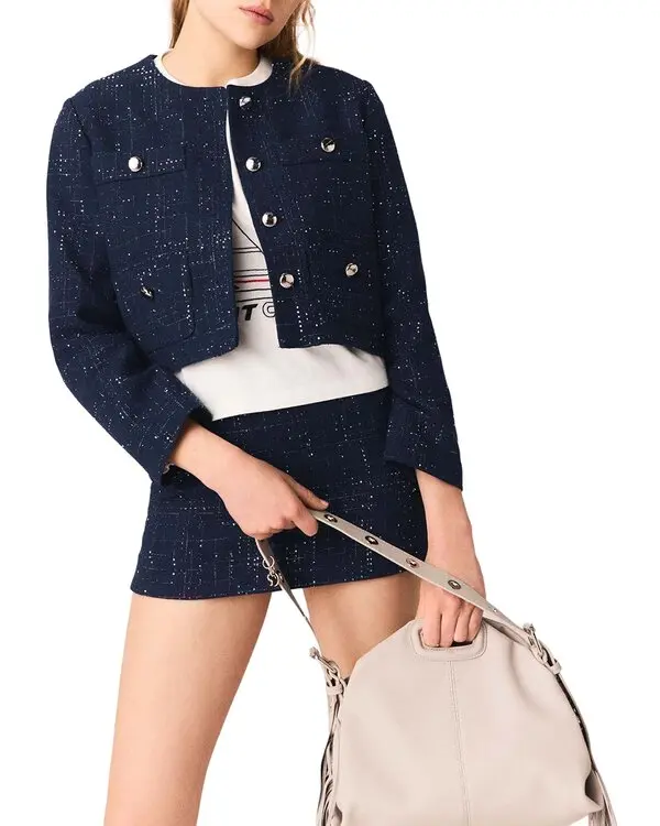 Maje Short Jacket With Patch Pockets