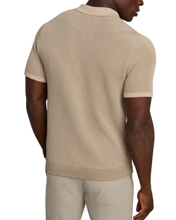 RHONE Mercer Knit Polo Shirt - Bone