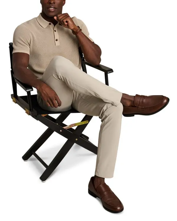 RHONE Mercer Knit Polo Shirt - Bone