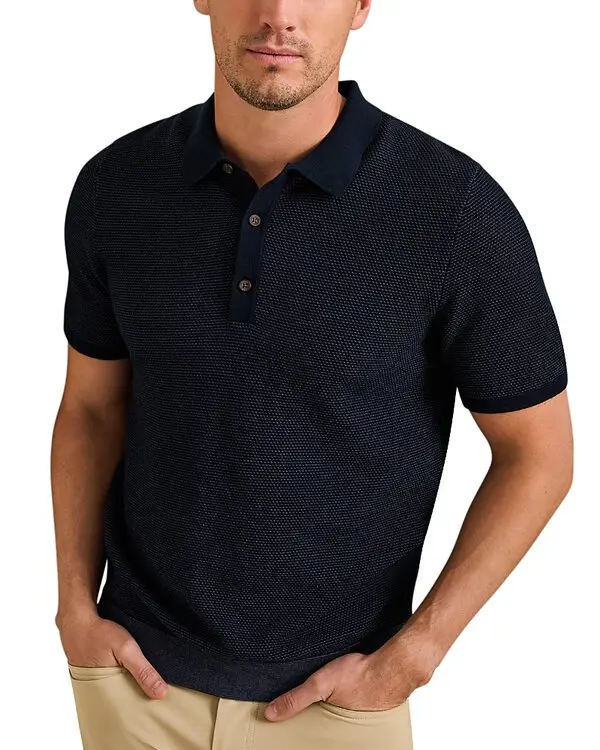 RHONE Mercer Knit Polo Shirt - True Navy