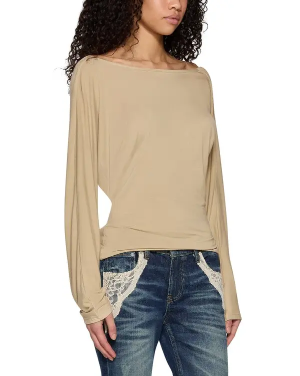 EB DENIM Zinnia Long Sleeve Top - Sand