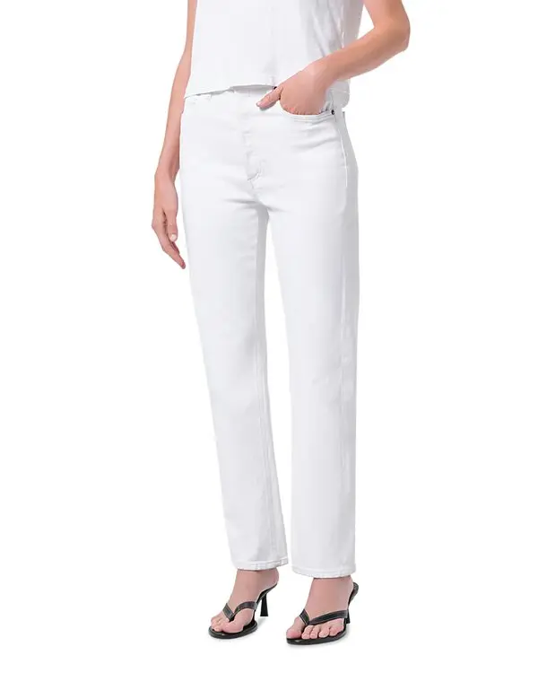AGOLDE 90s Pinch Waist High Rise Straight Jeans - Marshmallow